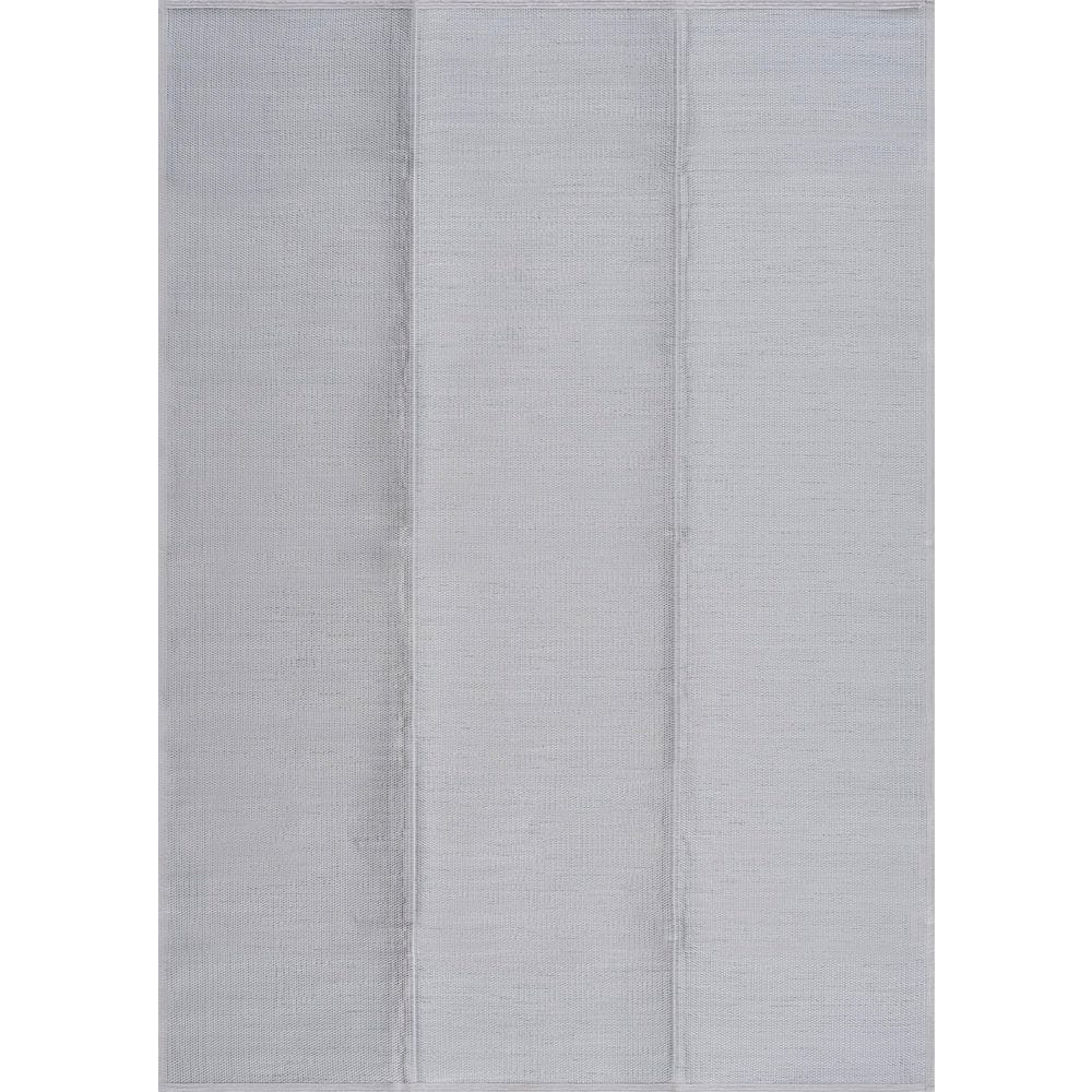 Tayse Rugs Luna Gray 6 ft. x 9 ft. Solid Indoor/Outdoor Area Rug ...