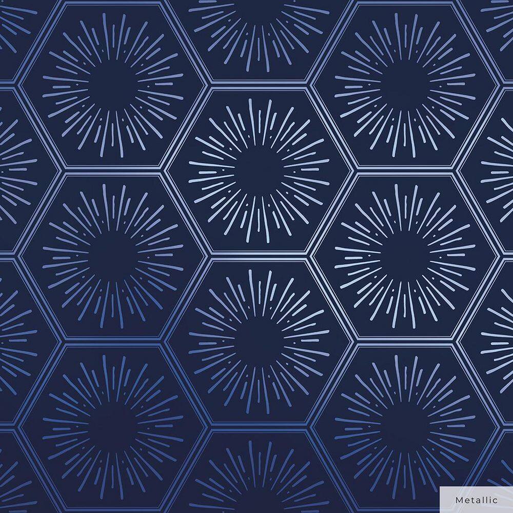 Royal Blue Geometric Wallpaper