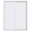 JELD-WEN 47.5 in. x 59.5 in. V-2500 Series White Vinyl Right-Handed ...