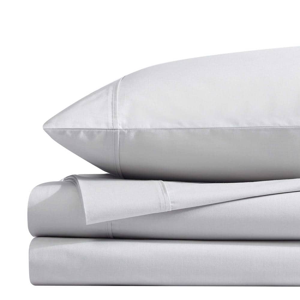 Cool Zone 4-Piece Grey Cotton Queen Sheet Set USHSA01282404 - The Home ...