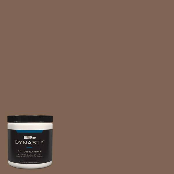 BEHR DYNASTY 8 oz. #N240-7 Joshua Tree One-Coat Hide Satin Enamel Stain ...