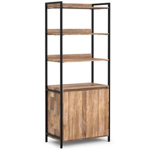 Simpli Home Banting SOLID WOOD and Metal 66 in. x 30 in. Rectangle ...
