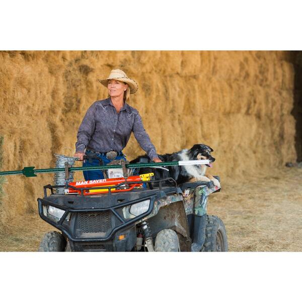 MAN SAVER Orange Steel Air Powered Fence Post Driver, 2-7/8 in. Max OD ...