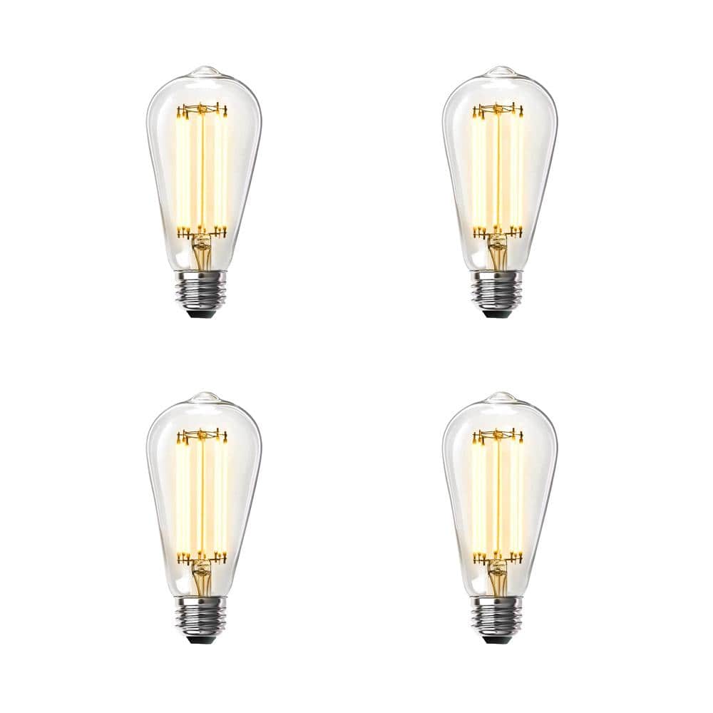 Feit Electric 100-Watt Equivalent ST19 Dimmable Cage Filament Clear ...