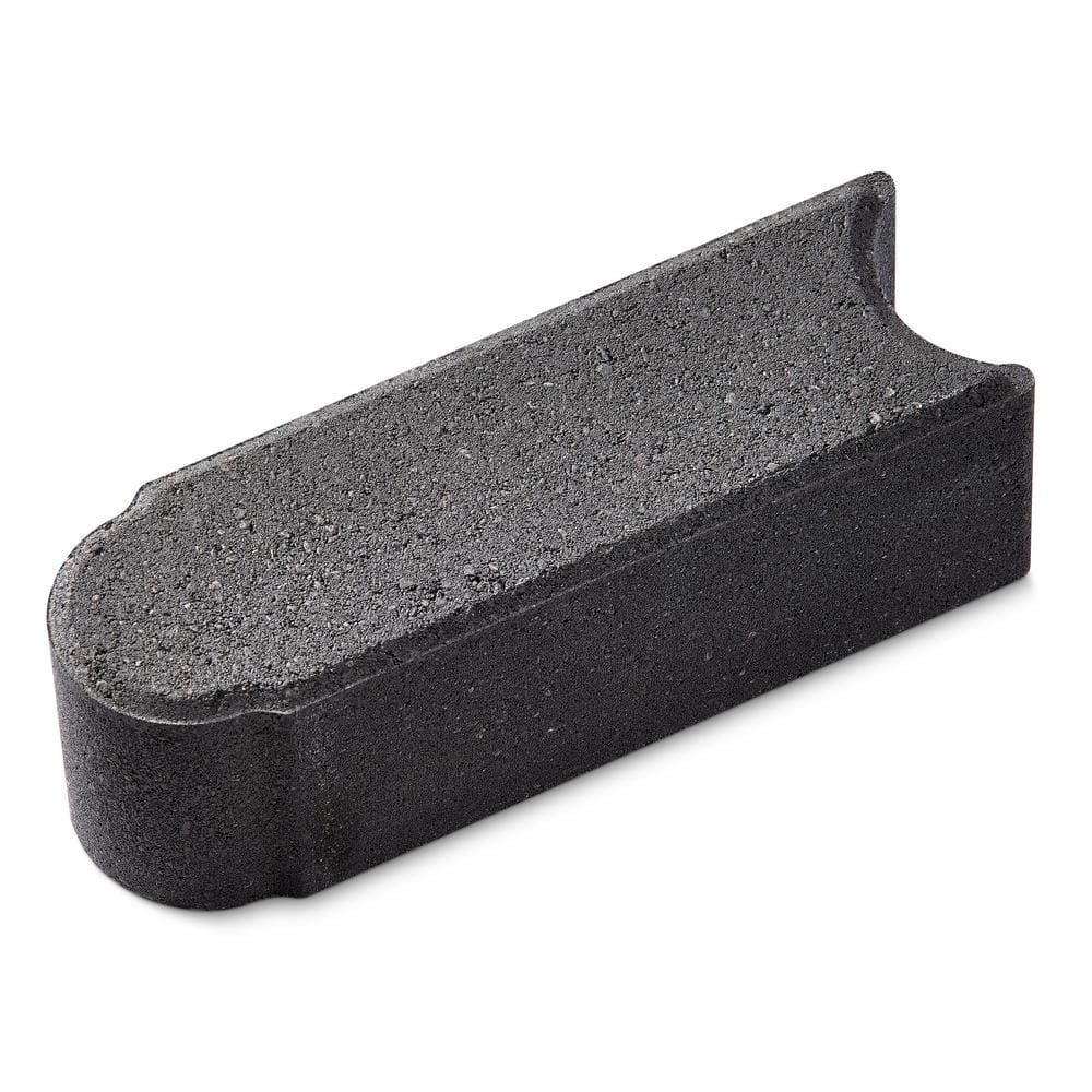 Bullet 12.25 in. x 4 in. x 4 in. Charcoal Concrete Edging (180-Pieces ...