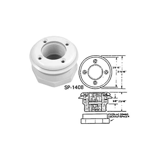 HAYWARD 1.5 in. In Ground Pool Return Inlet Fitting in White for ...