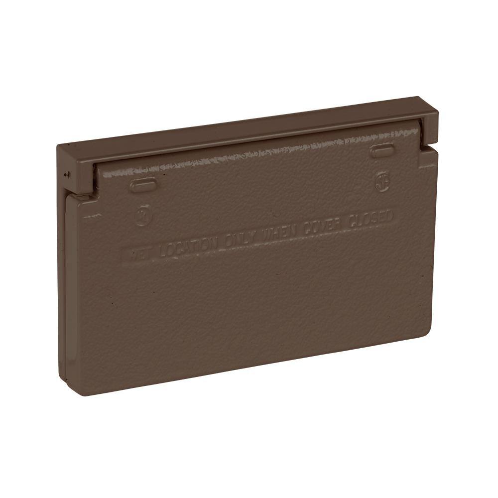 Halex Aluminum Bronze 1-Gang Horizontal GFCI Weatherproof Cover W41983 ...