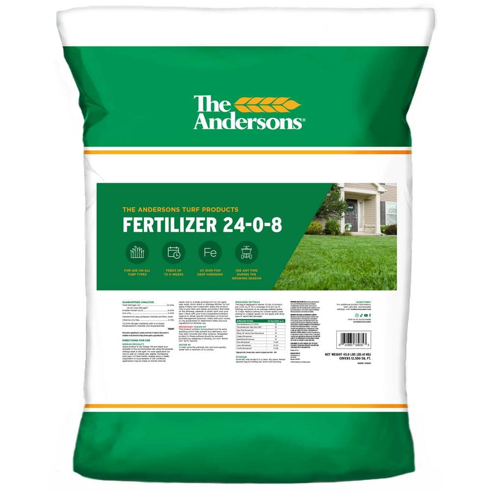 The Andersons 45 lbs. 12,500 sq. ft. 24-0-8 Professional-Grade Lawn ...