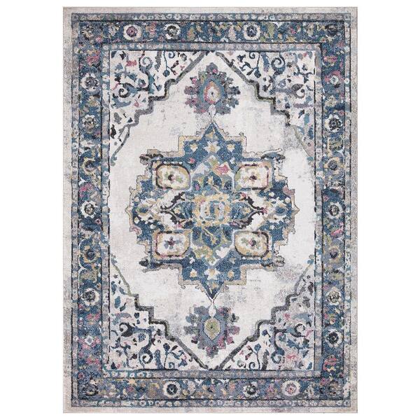 Concord Global Trading Vintage Collection Barclay Ivory 7 ft. x 9 ft ...