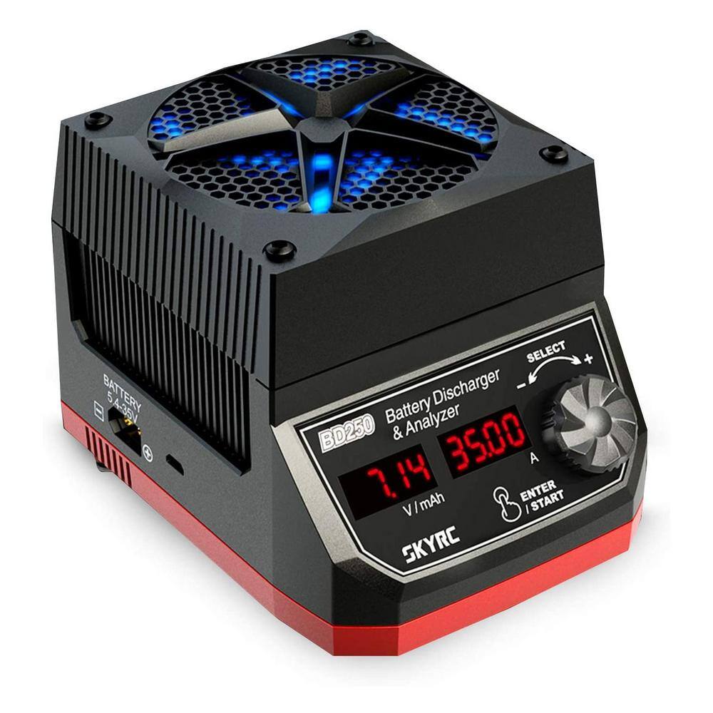 SKYRC 250-Watt 35 Amp RC Hobby Variable Battery Discharger and Analyzer ...