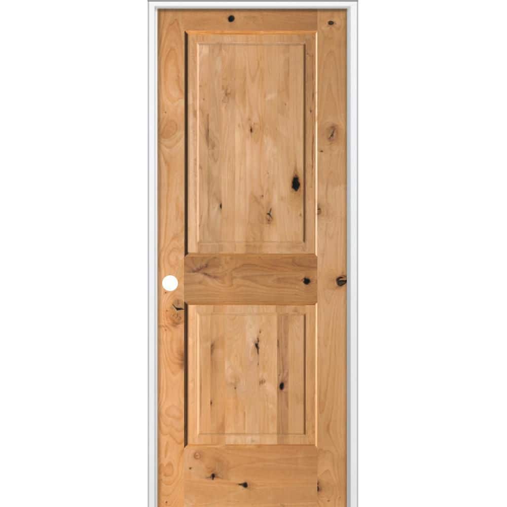 Reviews for Krosswood Doors 30 in. x 80 in. Rustic Knotty Alder 2-Panel ...