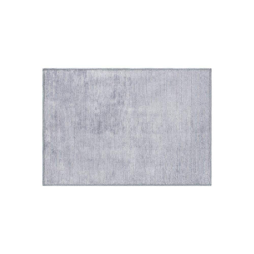 World Rug Gallery Gray 2 ft. 1 in. x 3 ft. Contemporary Distressed ...