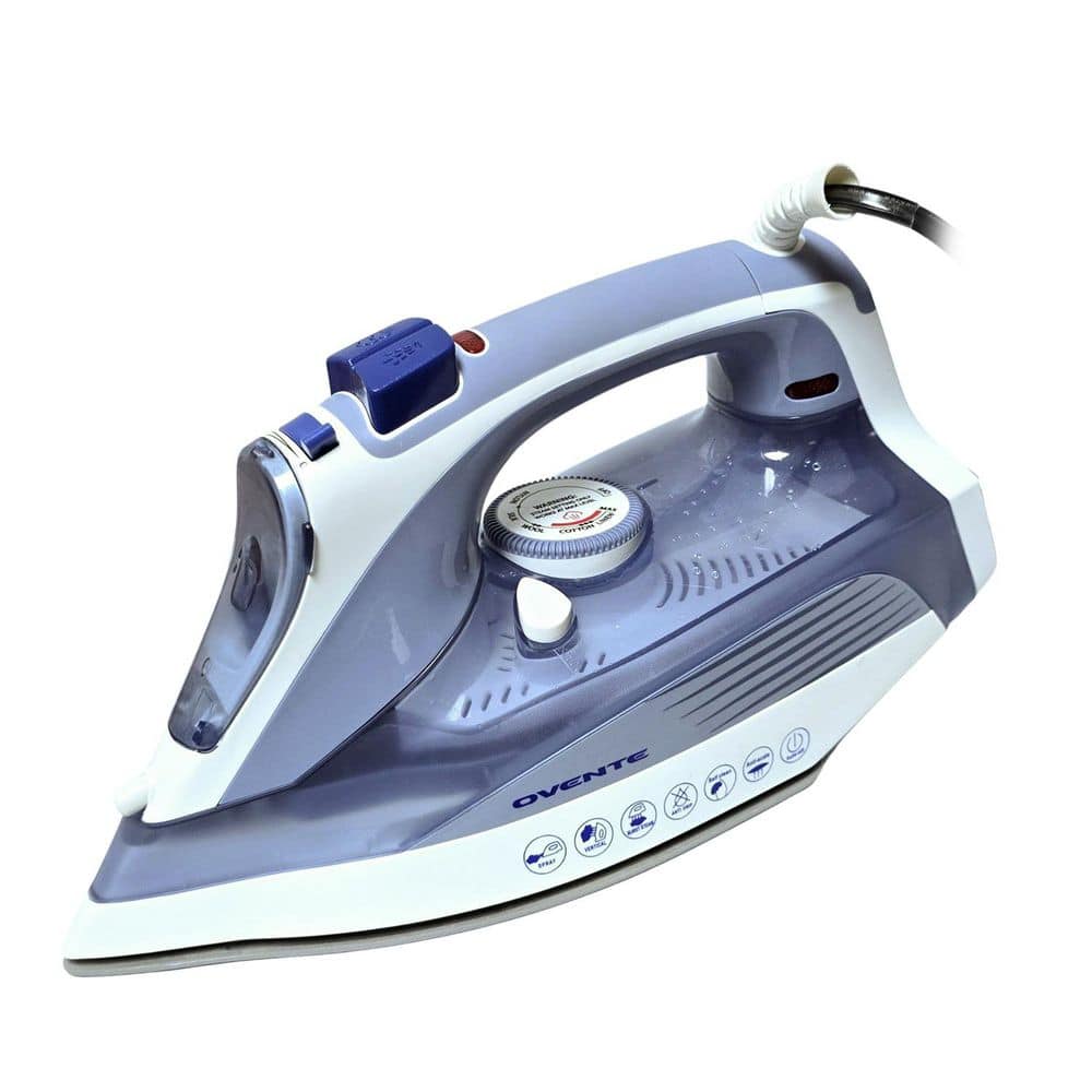 OVENTE 1200W Lightweight Steam Iron with Non-Stick Ceramic Soleplate ...