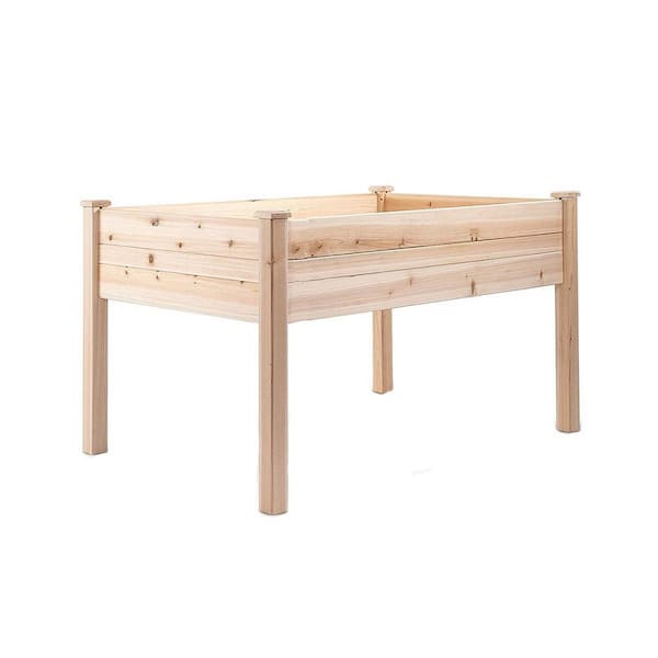 48 in. x 34 in. x 30 in. Raised Garden Bed, Elevated Wood Planter Box for Healthy Plant Growth ...