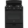 GE 30 in. 4.8 cu. ft. Freestanding Gas Range in Black JGBS30DEKBB - The ...