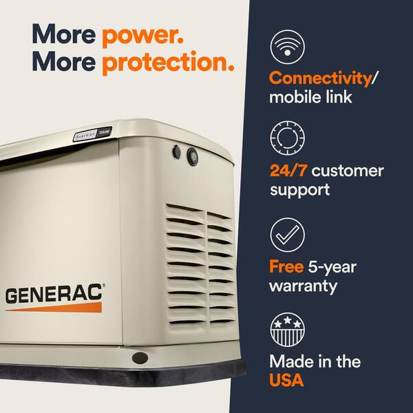 Generac Guardian 26kW (LP) (NG) Home Standby Generator With, 12/05/2023