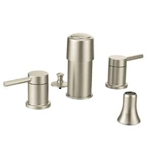 MOEN Align 2-Handle Moentrol Transfer Valve Trim Kit in Brushed Nickel (Valve Not Included ...