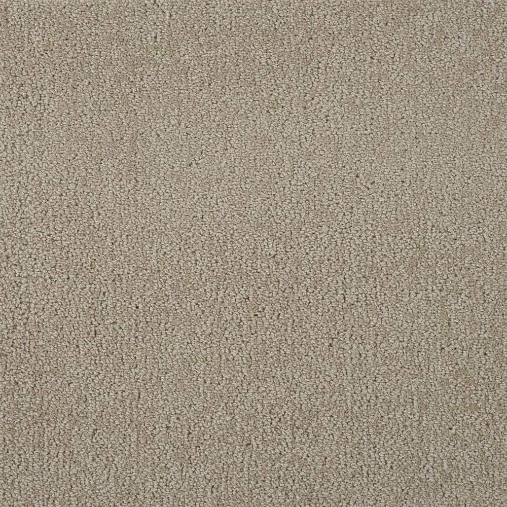 Natural Harmony Feather Pottery Brown 12 ft. 54 oz. Wool Texture Carpet ...