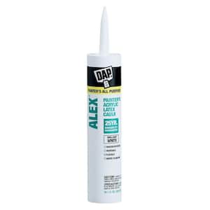 DAP Alex Plus 10.1 oz. White Acrylic Latex Caulk Plus Silicone (2-Pack ...