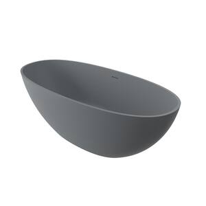 CASAINC 65 in. x 30 in. Soaking Bathtub in Matte Grey CA-17-00465G ...