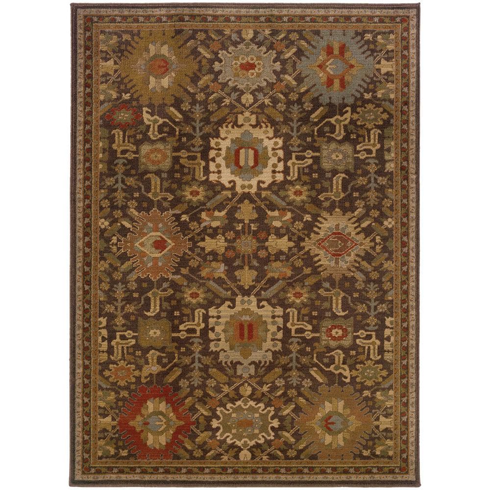 Home Decorators Collection Salerno Coffee 7 ft. x 10 ft. Area Rug ...