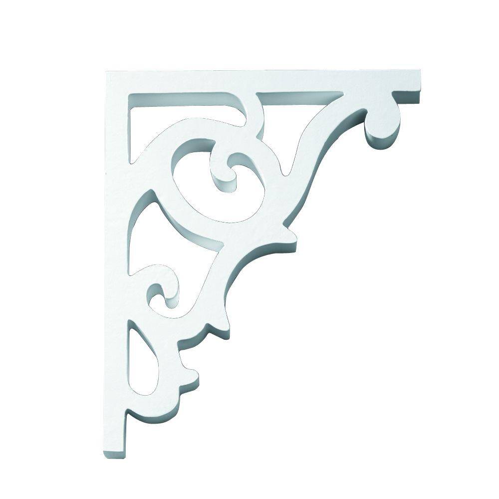 Fypon 10-1/4 in. x 1 in. x 12-3/4 in. Polyurethane Bracket Moulding ...