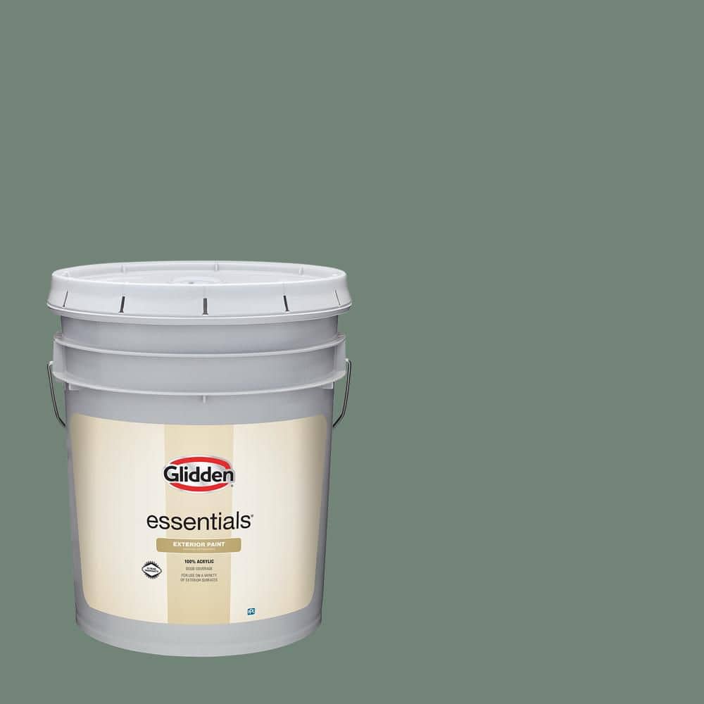 Glidden Essentials 5 gal. PPG1135-6 Calabash Clash Satin Exterior Paint ...