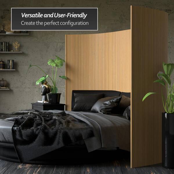 Waven Bamboo Room Divider RED LANTERN 2 Ft. Short Bamboo Wave Screen