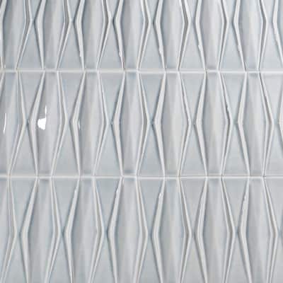 Ivy Hill Tile Delphi Hexagon Arctic Blue 9.5 in. x 15.5 in. Glazed ...