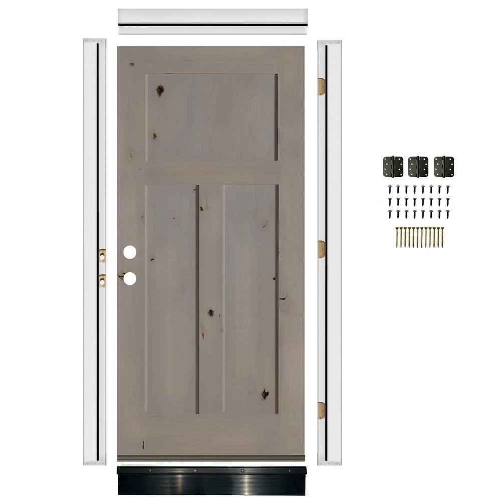 Krosswood Doors Ready-to-Assemble 36 in. x 80 in. Rustic Knotty Alder 3 ...