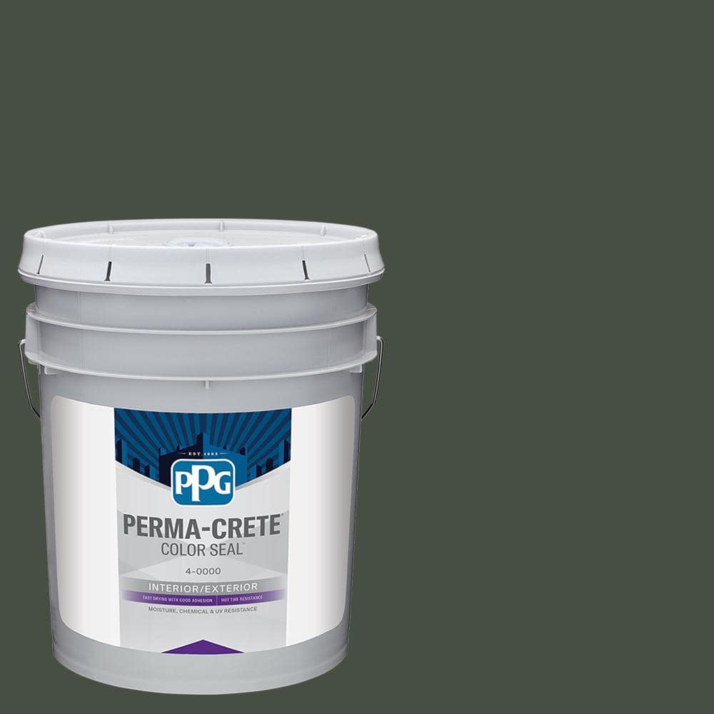 Perma-Crete Color Seal 5 gal. PPG1033-7 Charcoal Smoke Satin Interior ...