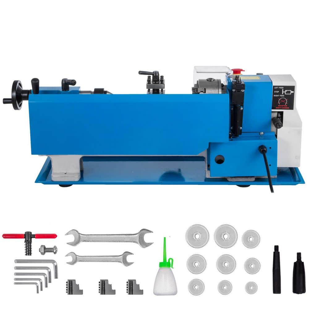 SKYSHALO Metal Lathe 7 in. x 12 in. Precision Bench Top Mini Metal ...