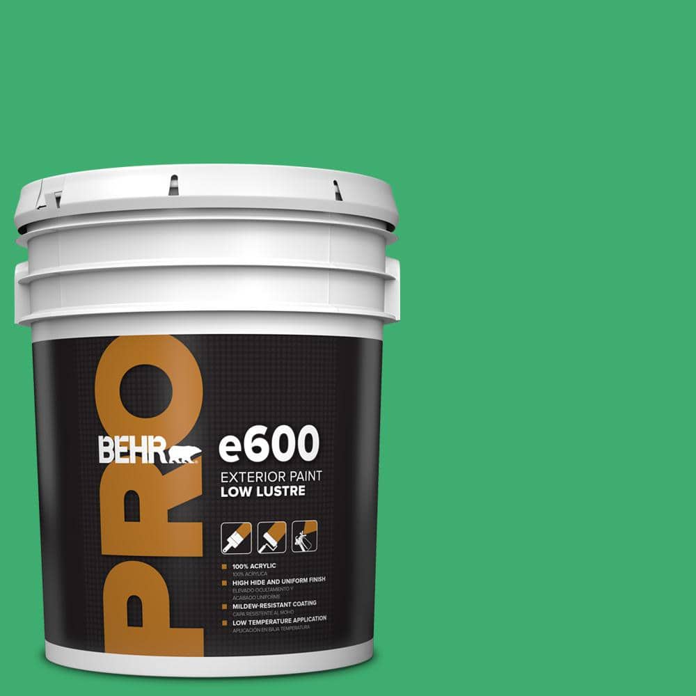 BEHR PRO 5 gal. #460B-5 Fresh Greens Low Luster Exterior Paint PR62305 ...