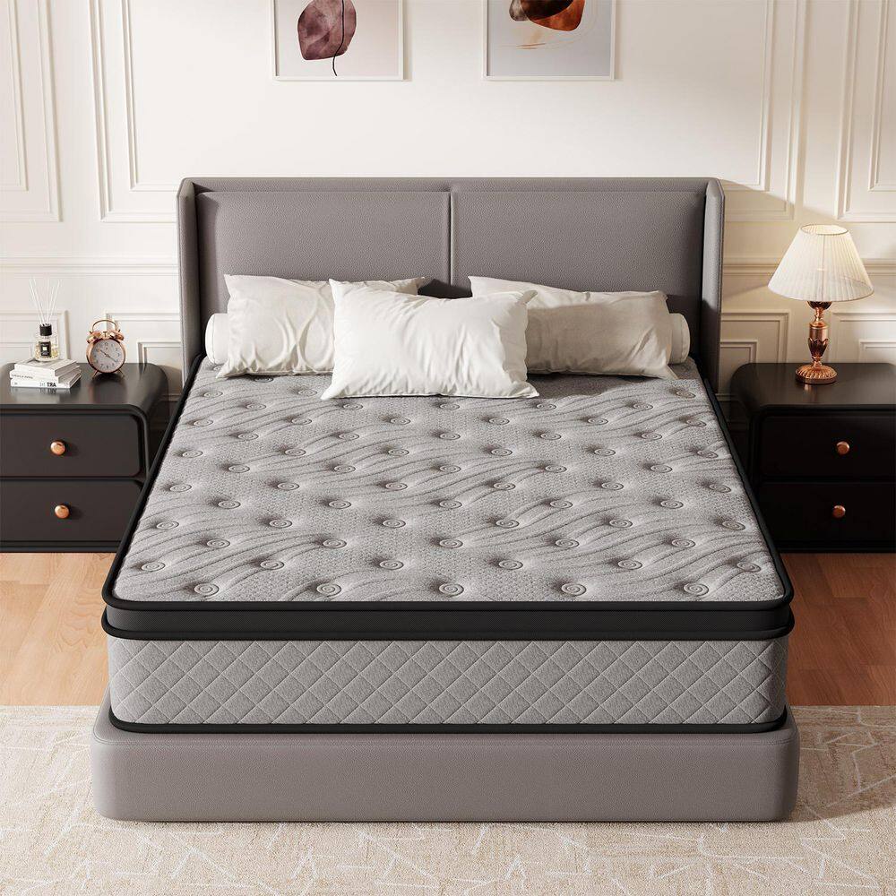 VelaDream Twin XL Medium Hybrid Gel Memory Foam 10 in. Reinforced Edge ...