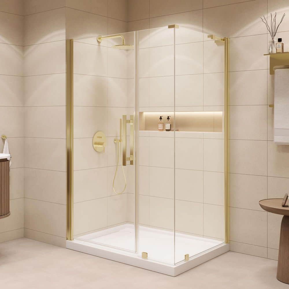 OVE Decors Pasadena 48 in. L x 36 in. W x 72.01 in. H Corner Shower Kit ...