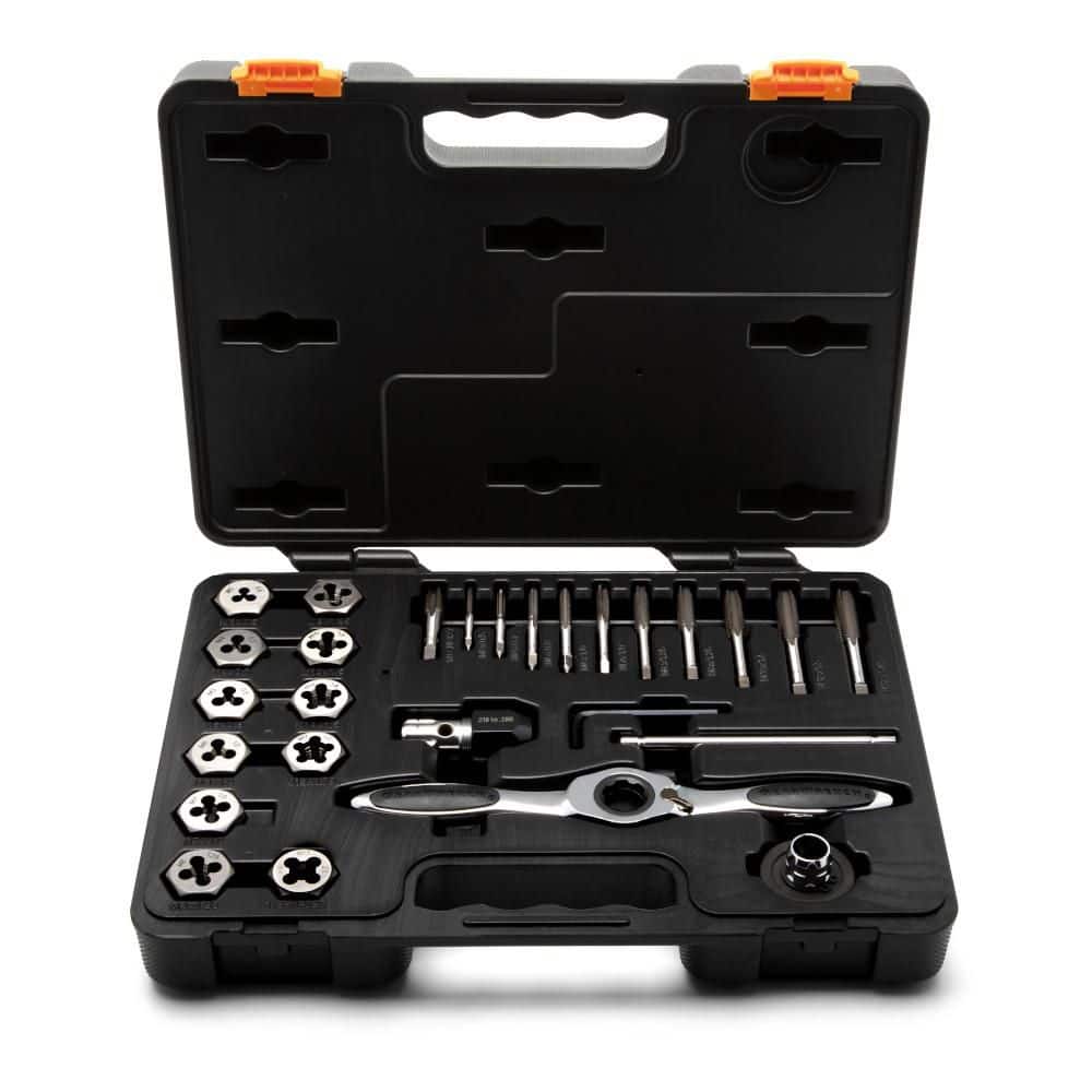 GEARWRENCH Metric Ratcheting Tap and Die Set (27-Piece) 82814 - The ...
