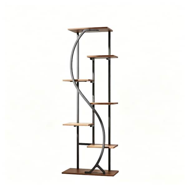59" Tall Plant Stand with Grow Light Indoor 7 Tiered Metal Plant Shelf ...
