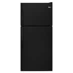 Whirlpool 18.2 cu. ft. Top Freezer Refrigerator in Black WRT318FZDB ...