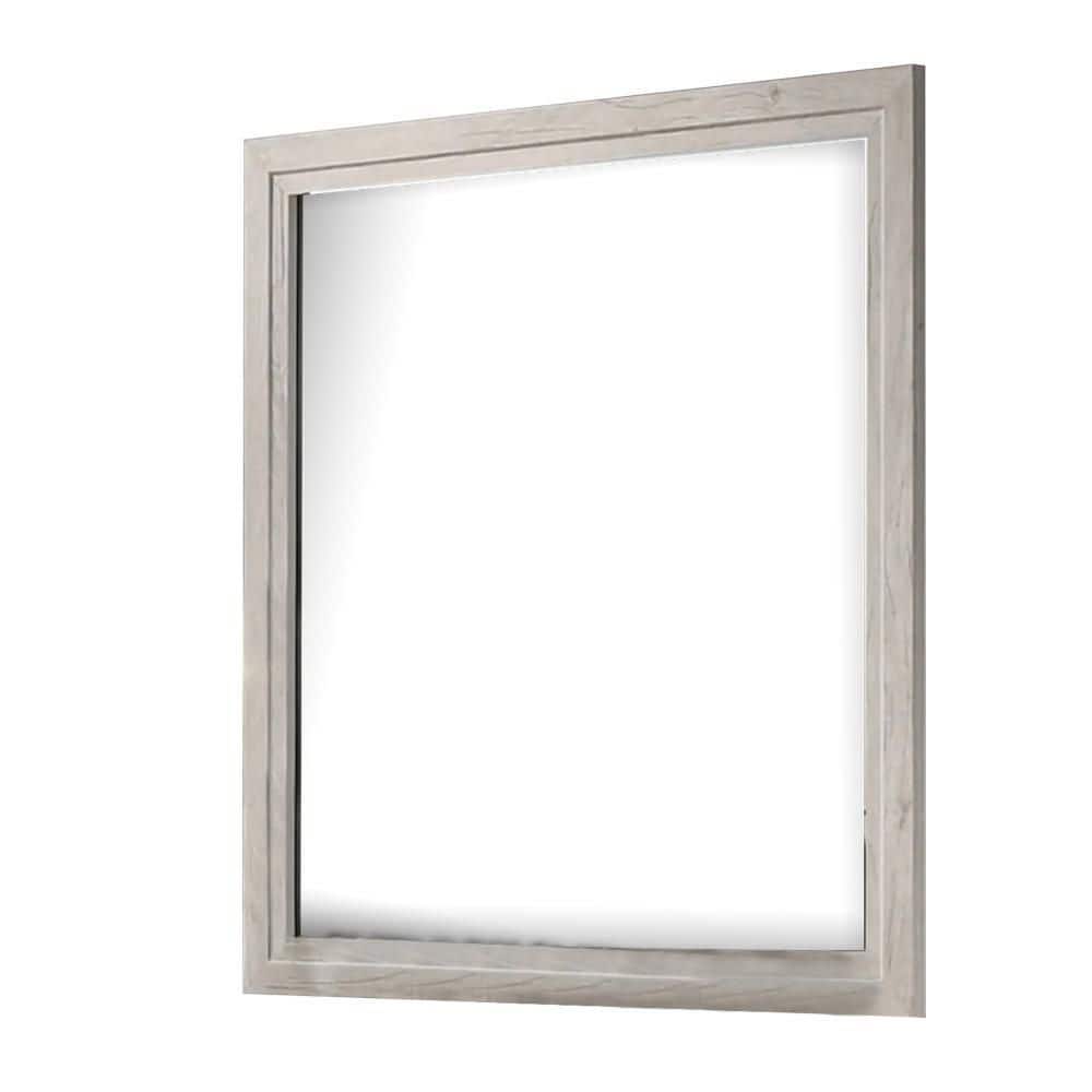 Benjara Miot White Wash 1 in. W x 39 in. H Modern and Contemporary ...