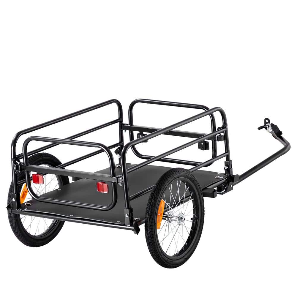 SVOPES Bicycle Trailer, Garden Cart, Metal 160 lbs. 3.89 cu. ft ...