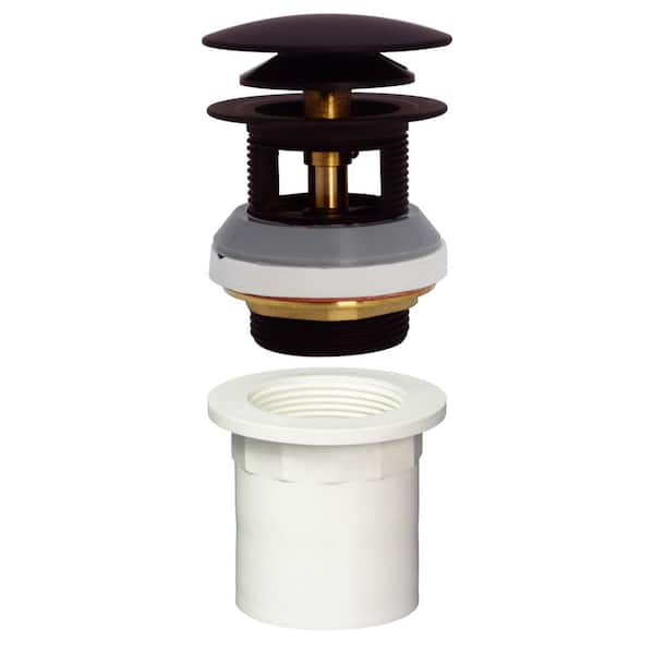 Westbrass Integrated Overflow Drain 1-1/2 in. NPSM Coarse Thread Tip ...