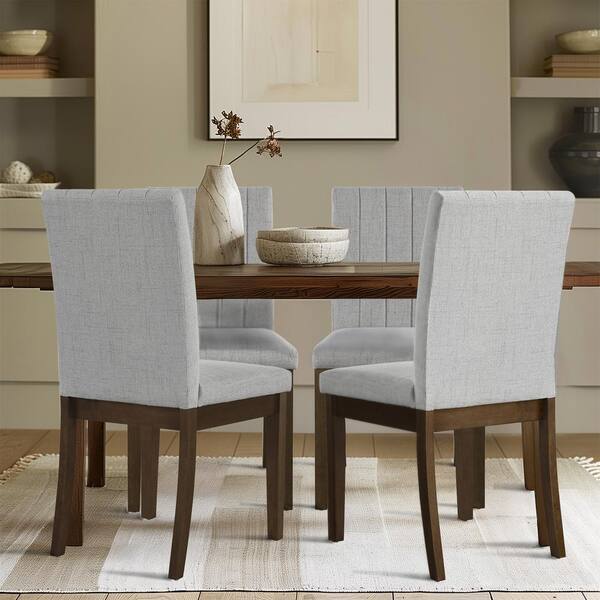 510 Design Everly Light Grey High Back Parsons Chair (Set of 2) 5DS108 ...