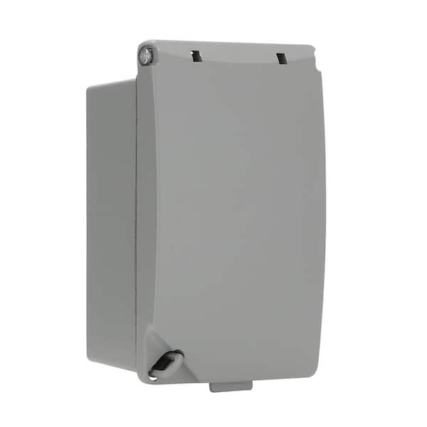 Commercial Electric 1-Gang Metal Weatherproof Electrical Box, Cover and ...
