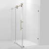 ROSWELL Spezia 60 in. W x 78 in. H Rectangular Single Sliding Frameless Corner Shower Enclosure ...