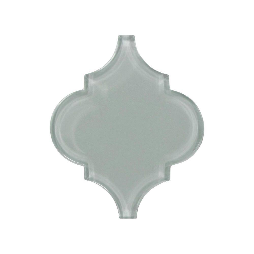 sunwings Arabesque Lantern Gray 6 in. x 6 in. Polished Glass Wall ...