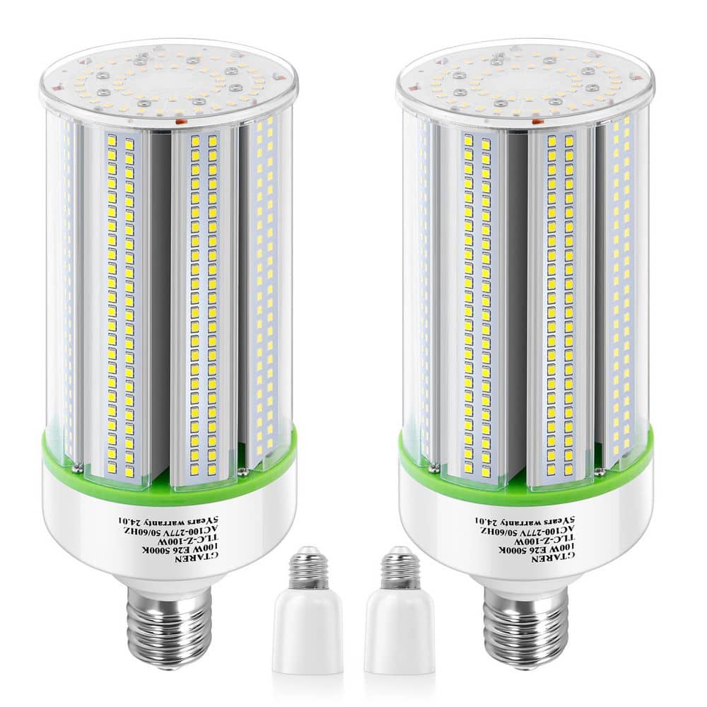 BIBIVIS 2-Pack 80W LED Corn Bulbs, E26/ E39 Base Replacement Metal Halide HID CFL for Commercial ...