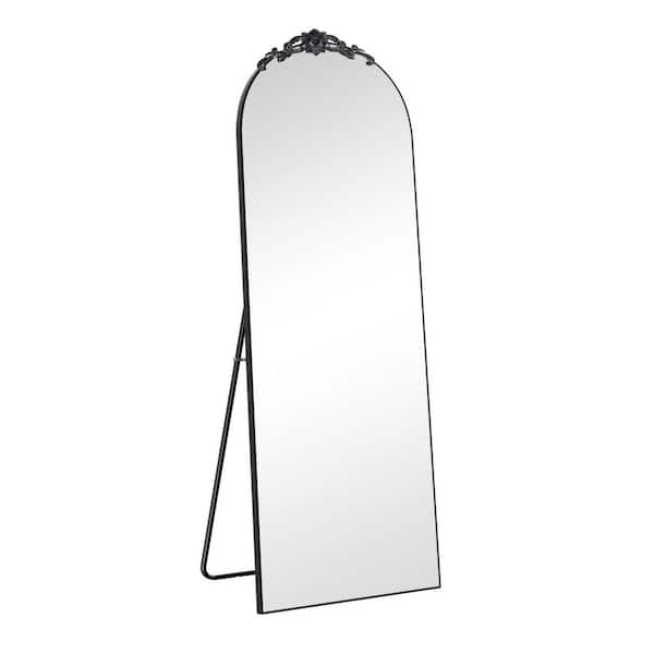 CONGE IMPORT LLC Black 25 in. W x 63 in. H Arch Wood Framed Full Length ...