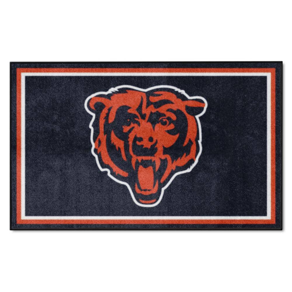 FANMATS Chicago Bears 4ft. x 6ft. Plush Area Rug 39964 - The Home Depot