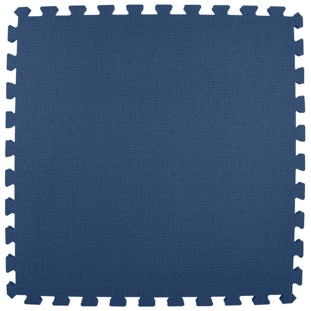 Greatmats Premium Navy Blue 24 in. W x 24 in. L Foam Kids and Gym ...