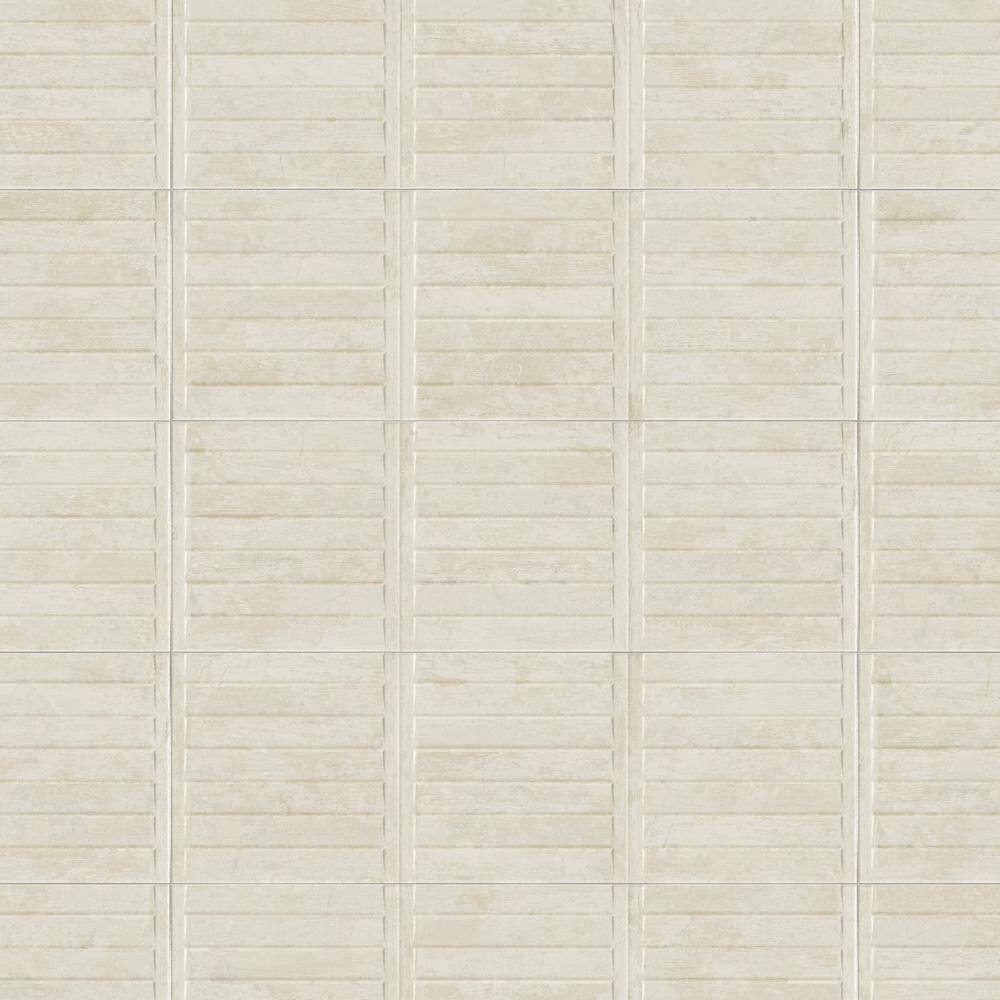 Merola Tile Habanera Decor Bone 11-7/8 in. x 35-1/2 in. Fluted Ceramic ...